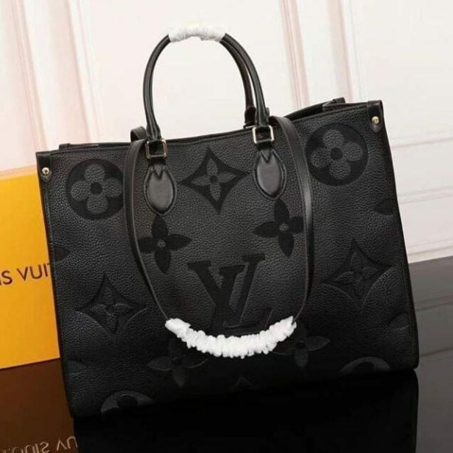 Louis Vuitton Black Embossed On The Go Tote Bag - TheLuxuryTag