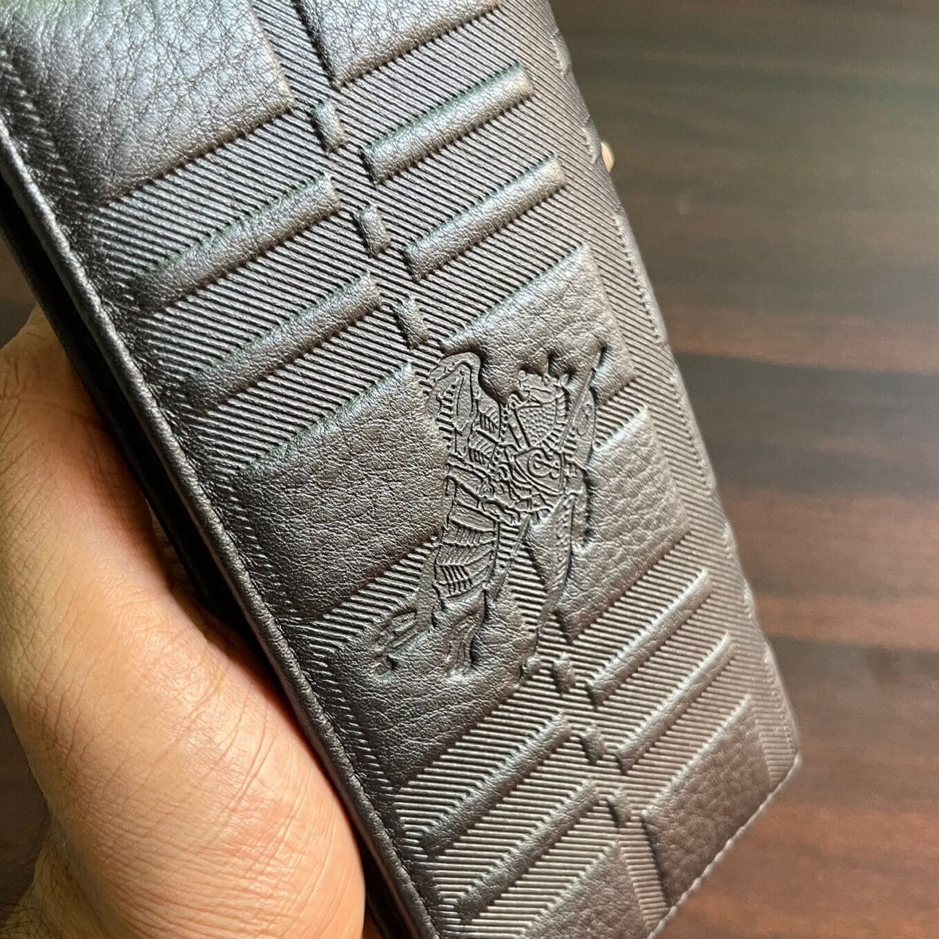 Burberry Embossed Leather Unisex Long Wallet - TheLuxuryTag