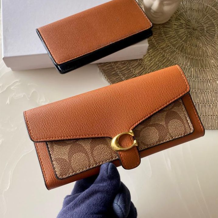 Coach Tabby Tan Three Fold Wallet - TheLuxuryTag