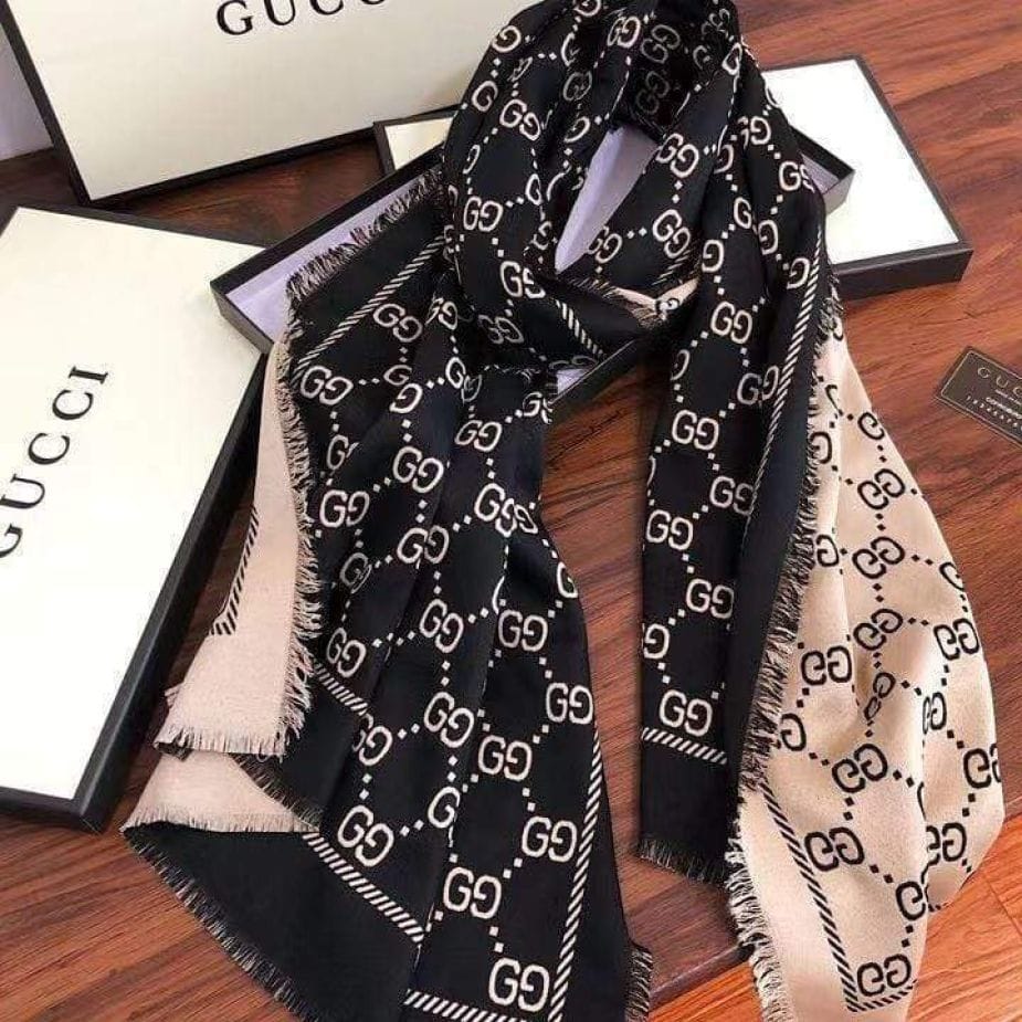 Gucci GG Black Stole Unisex - TheLuxuryTag
