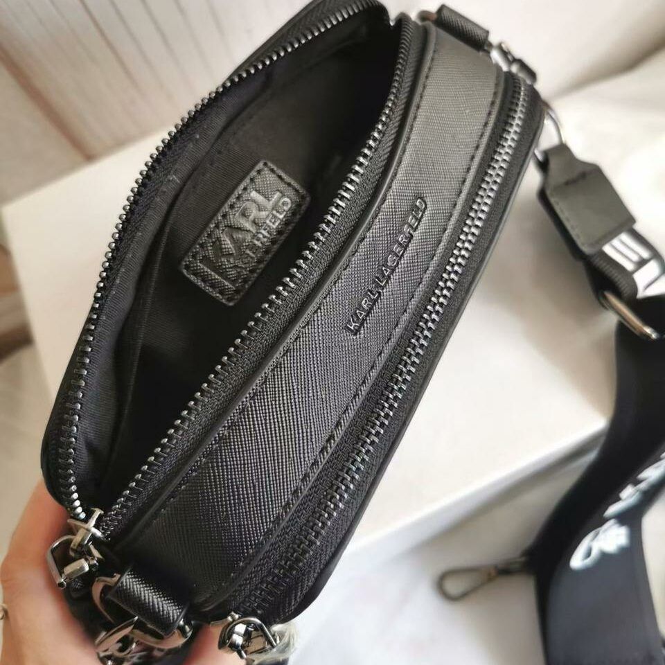 Karl Lagerfeld Black Color Camera Sling Bag (With Box) - TheLuxuryTag
