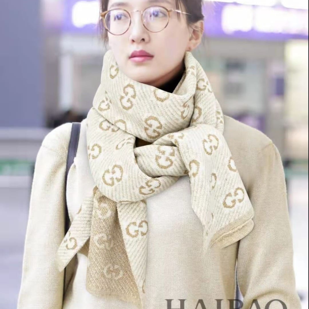 Gucci Off White Unisex Muffler - TheLuxuryTag