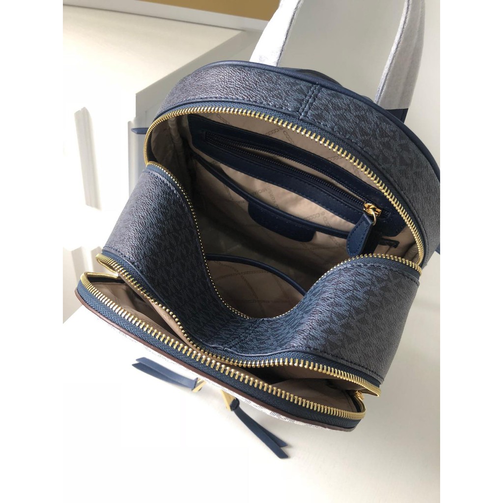 Michael Kors Rhea Blue White Backpack - TheLuxuryTag