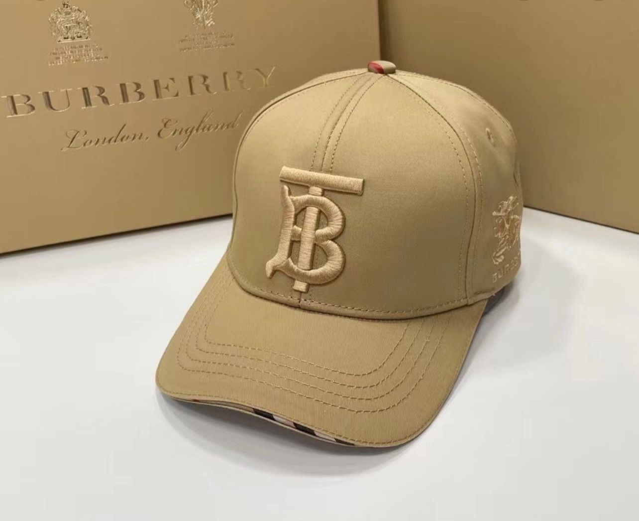 Burberry TB Khaki Unisex Cap - TheLuxuryTag