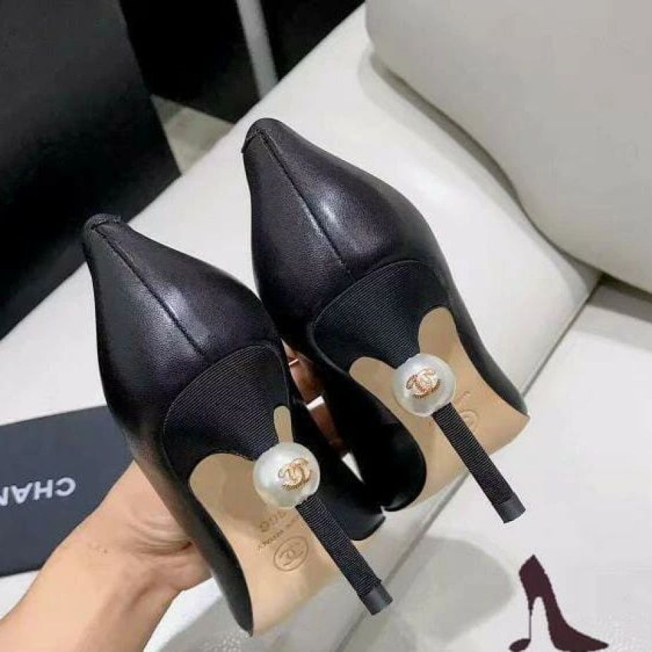 Chanel Black Pearl High Heel - TheLuxuryTag