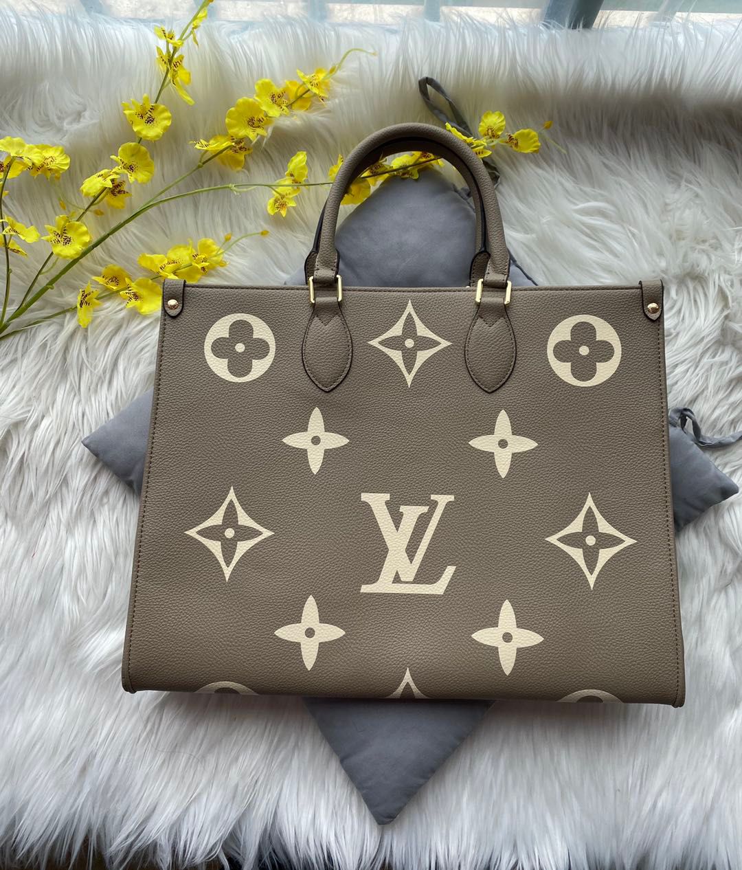 Louis Vuitton Grey On the Go Tote Bag - TheLuxuryTag