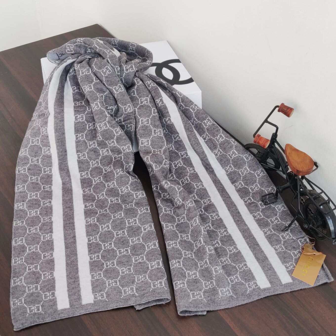 Gucci GG Grey Unisex Muffler - TheLuxuryTag