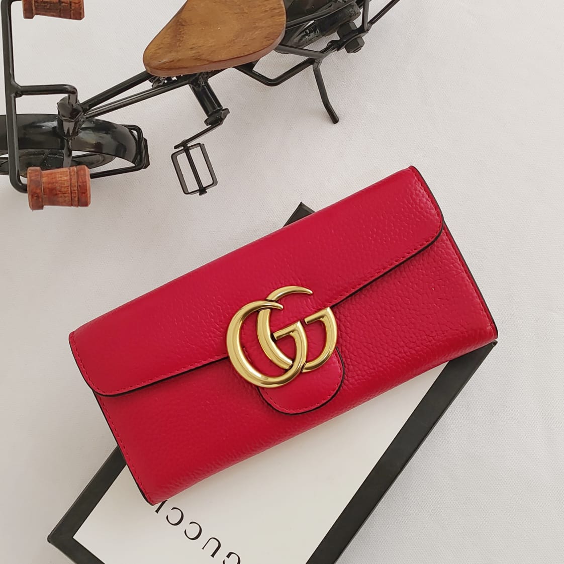 Buy Gucci GG Marmont Red Premium Wallet - Online
