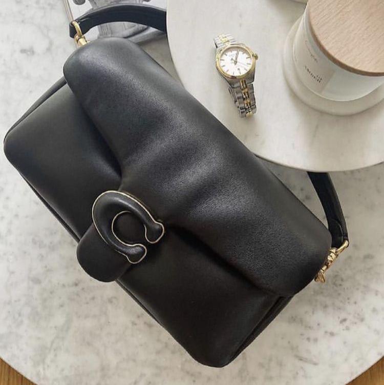 Coach Pillow Tabby Black Color Shoulder Bag (With Box) - TheLuxuryTag