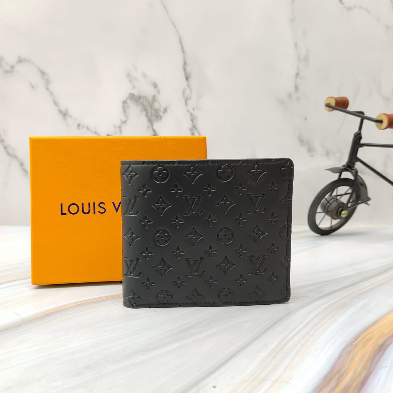 Louis Vuitton Black Mono Embossed Men's Wallet - TheLuxuryTag