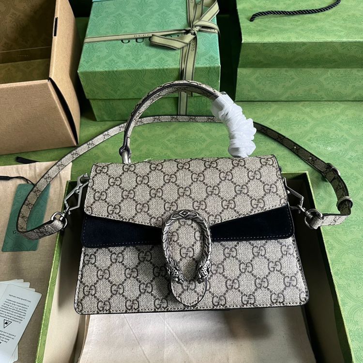 Gucci Dionysus Black Top Handle Bag (With Box) - TheLuxuryTag