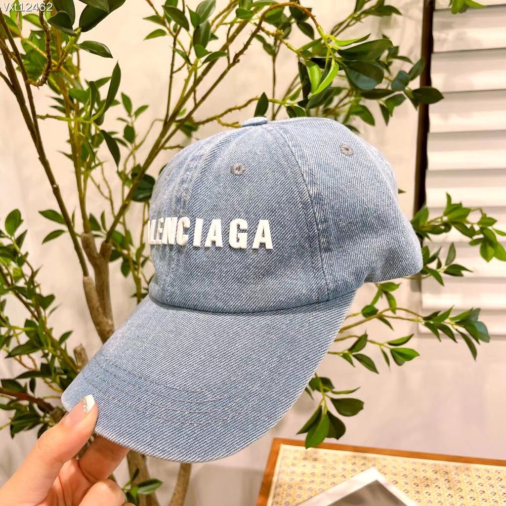 Balenciaga Sky Blue Denim Baseball Cap - TheLuxuryTag
