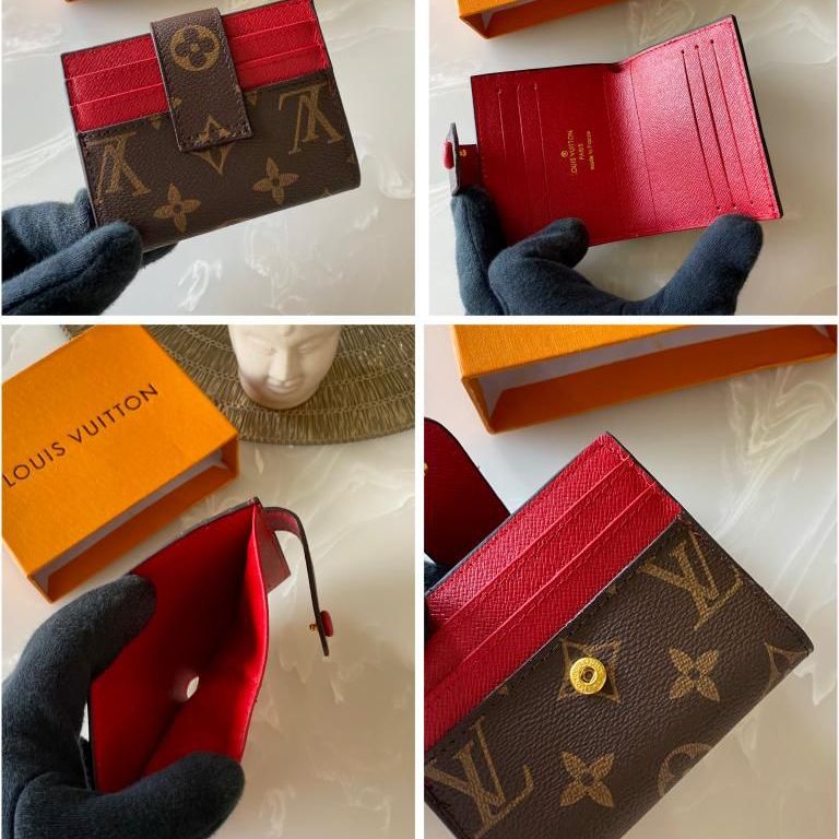 Louis Vuitton Two Fold Red Color Card Wallet - TheLuxuryTag