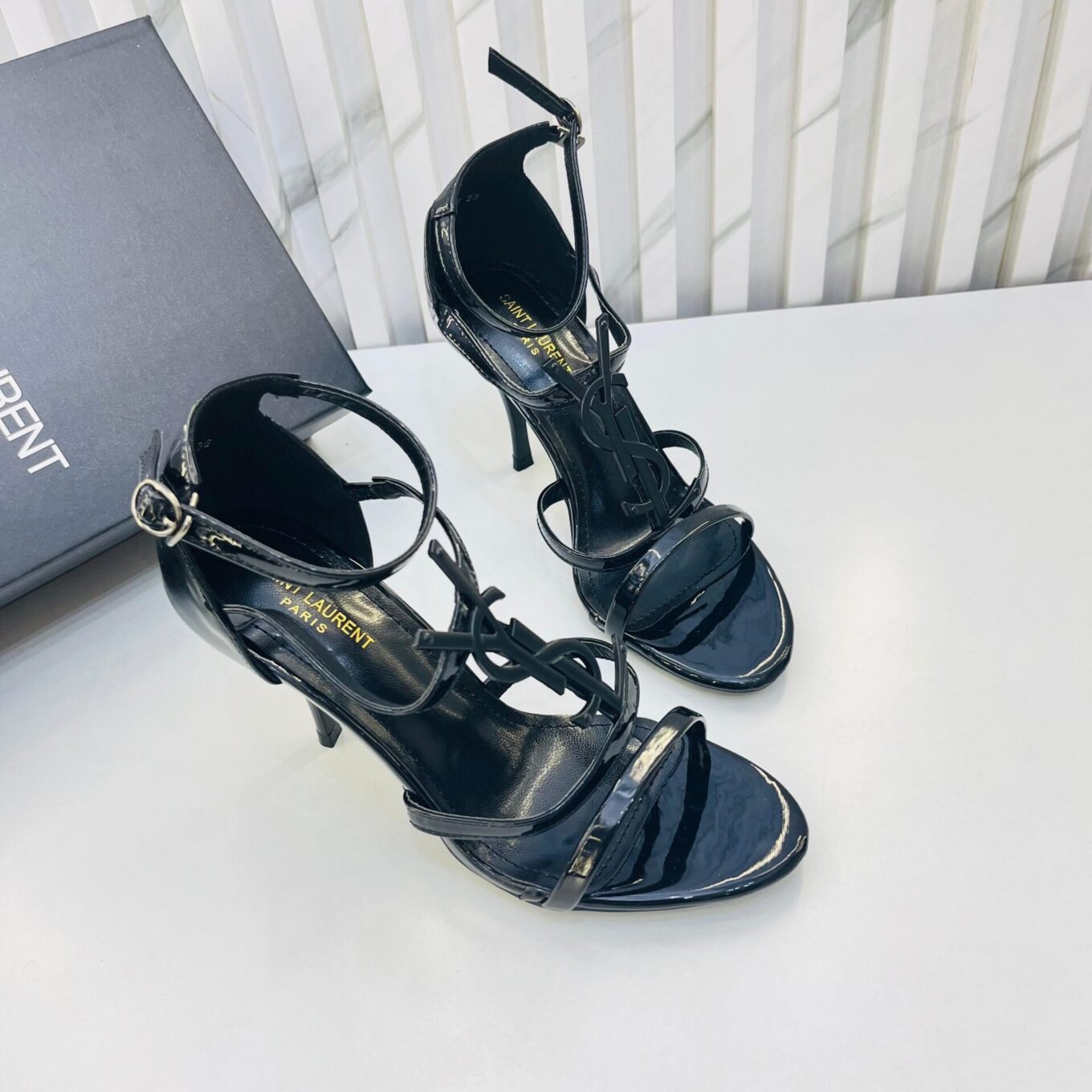 Ysl Cassandra 100 Black High Heel - TheLuxuryTag