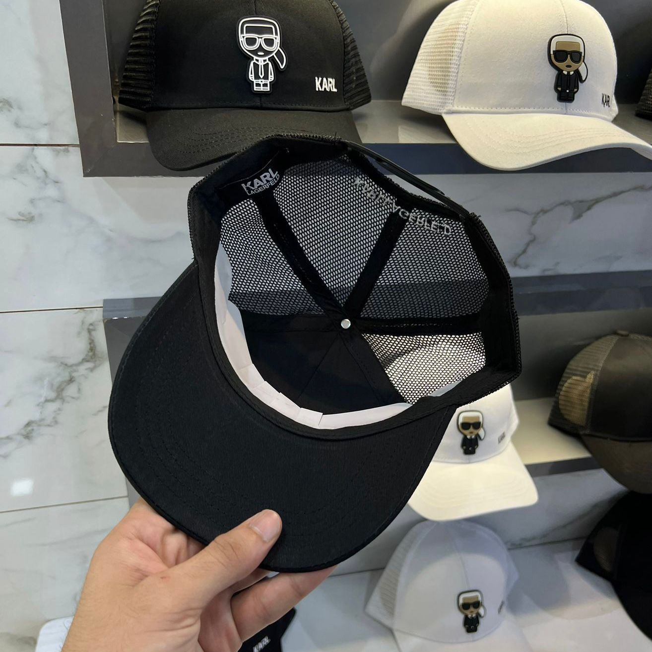 Karl Lagerfeld All Black Baseball Cap - TheLuxuryTag