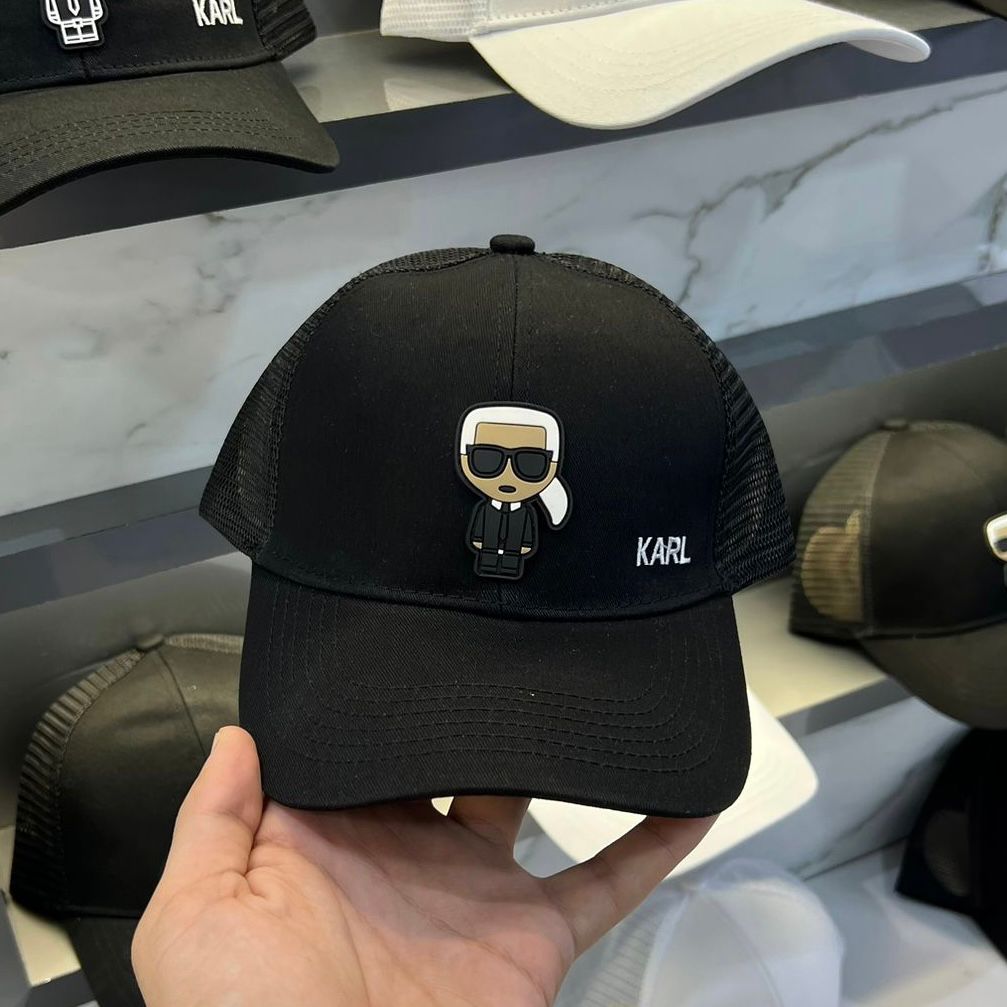 Karl Lagerfeld Black Baseball Cap - TheLuxuryTag