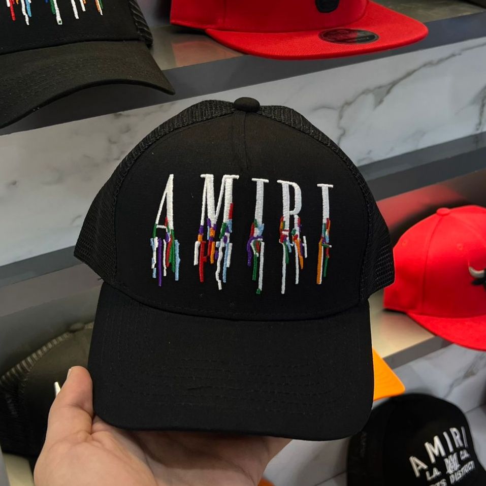 Amiri Signature Black Embroidery Baseball Cap - TheLuxuryTag