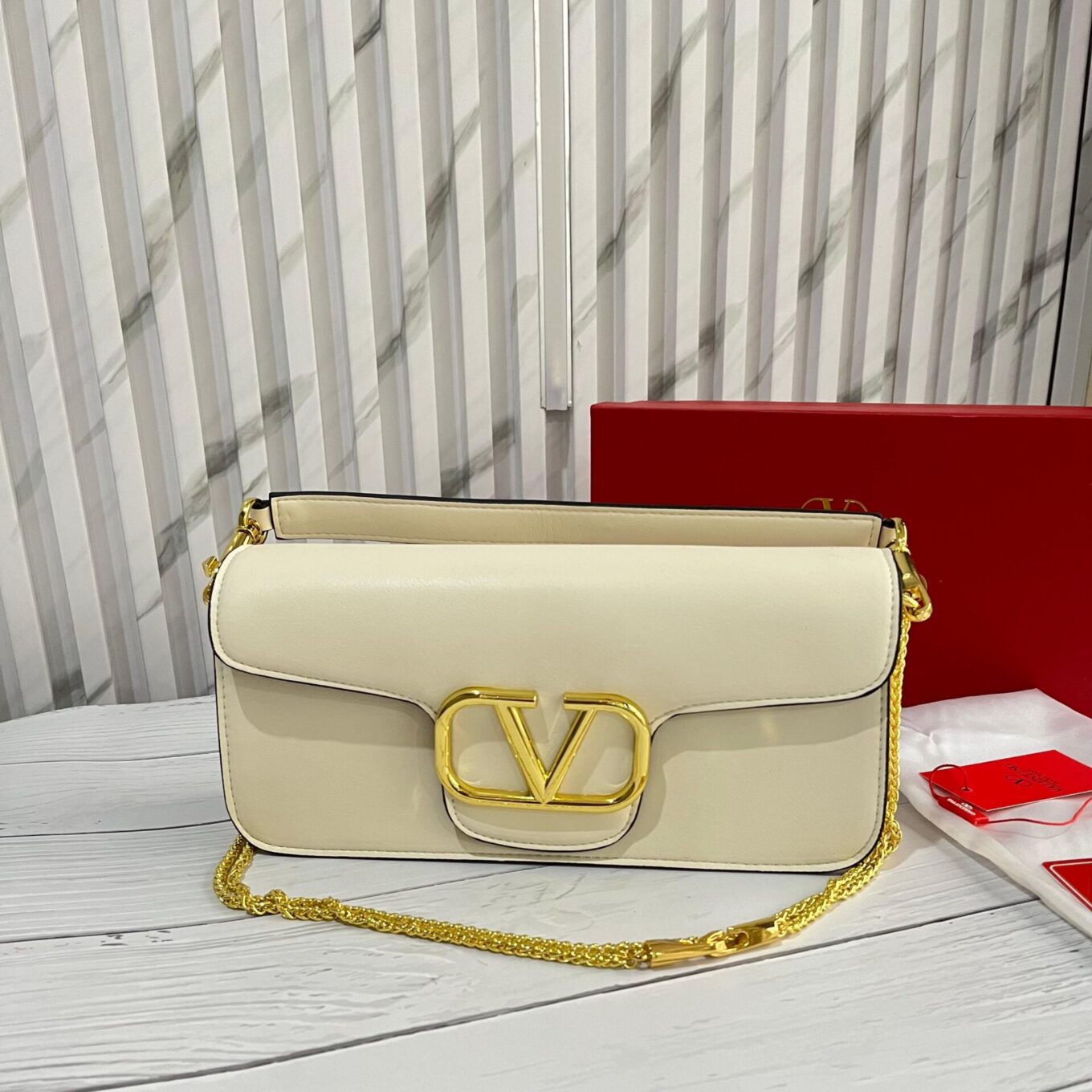 Buy Valentino Loco White Shoulder Bag With Box - Online