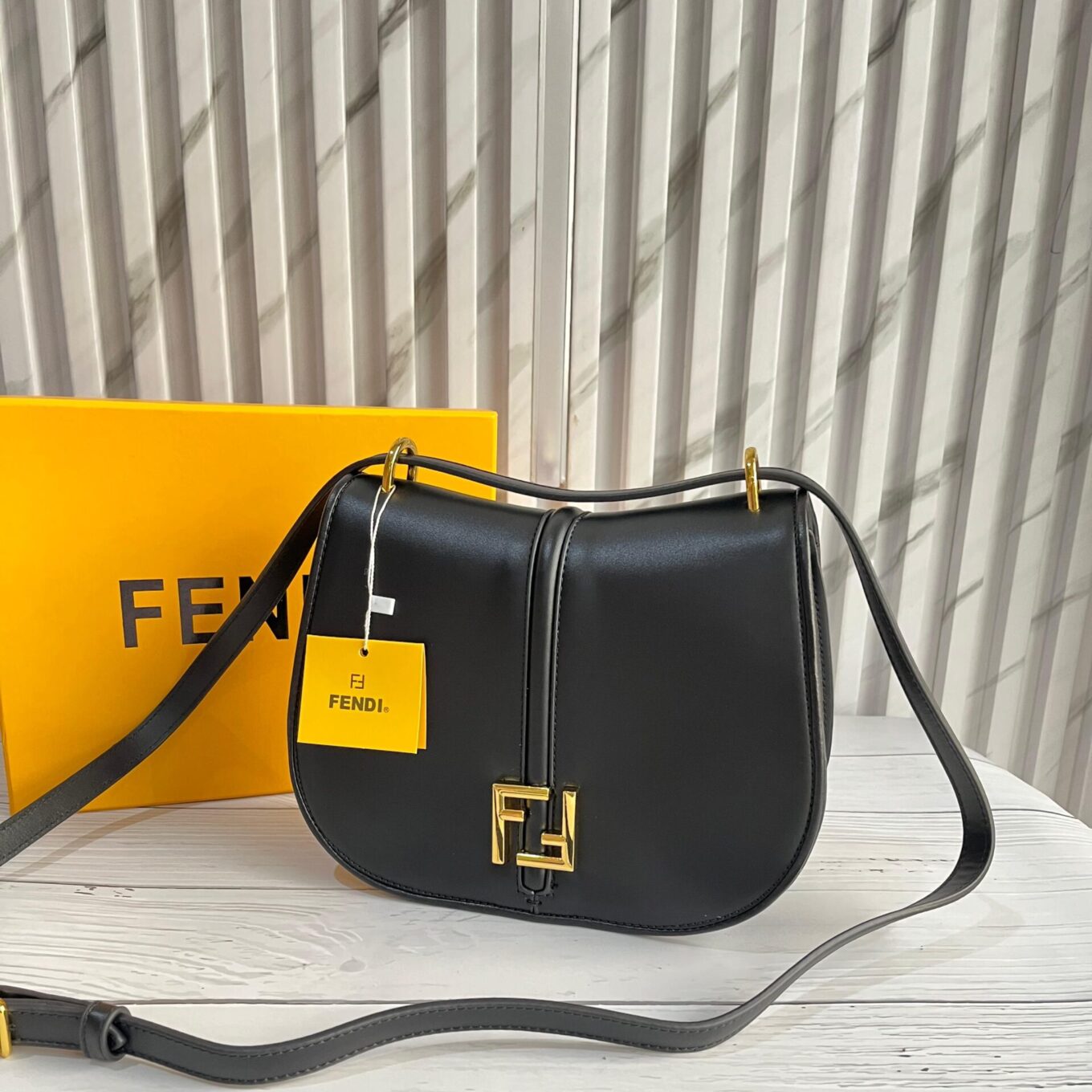 Buy Fendi C’mon Black Medium Satchel Purse (With Box) - Online