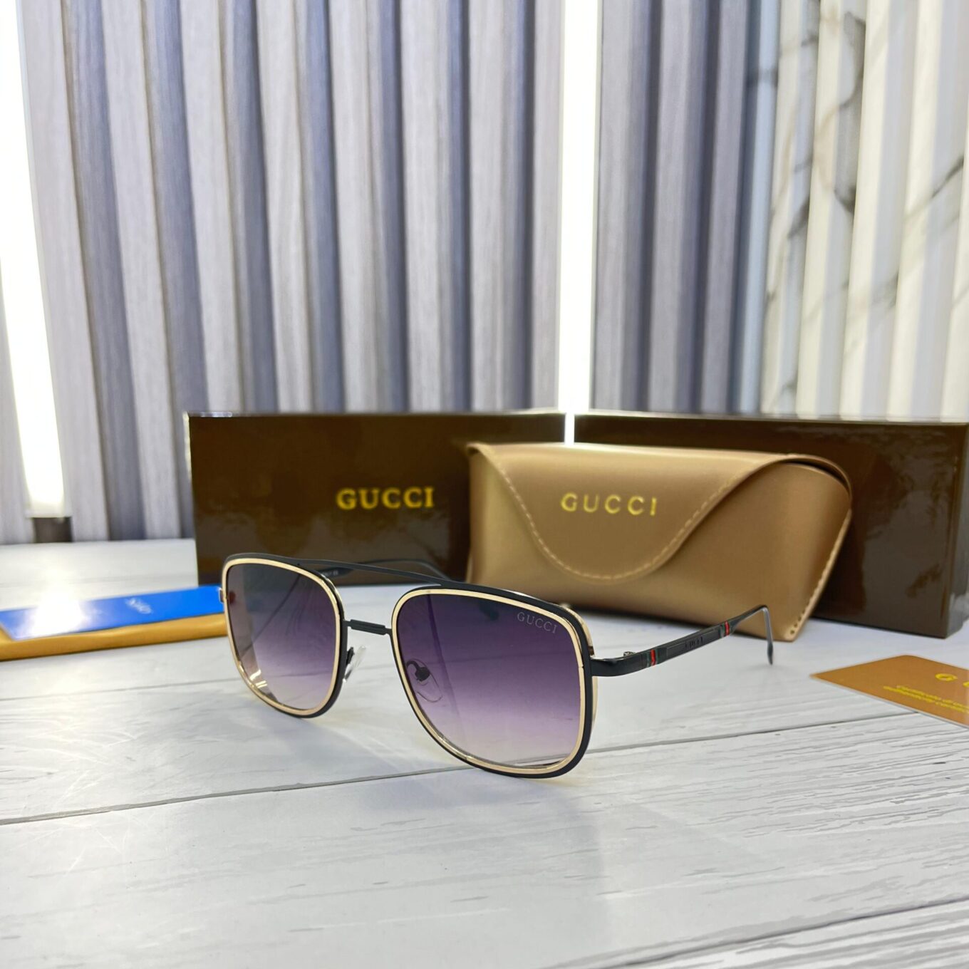 Gucci Iconic Aviator Sunglass For Men - TheLuxuryTag