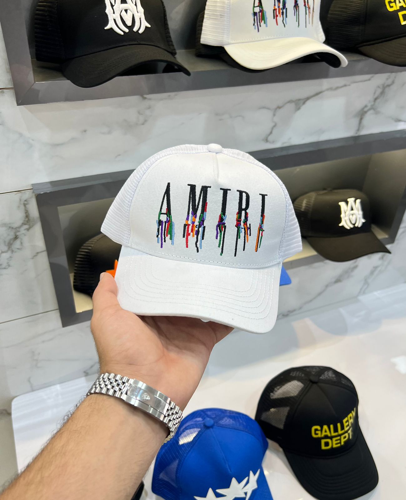 Buy AMIRI SIGNATURE WHITE EMBROIDERY BASEBALL CAP - Online