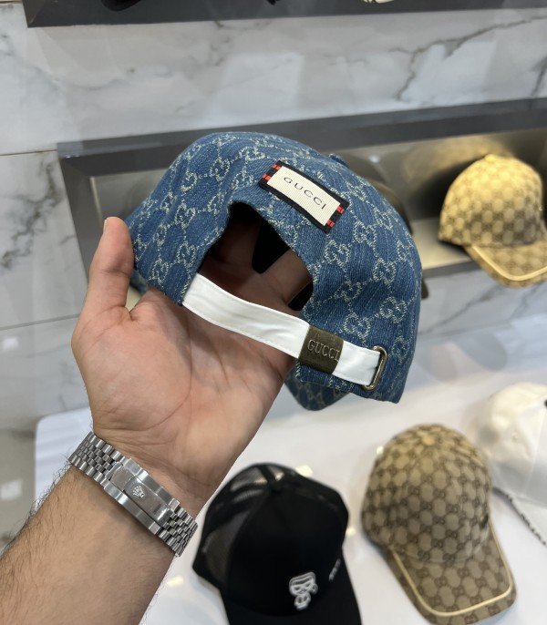 Gucci GG Blue Baseball Cap - TheLuxuryTag