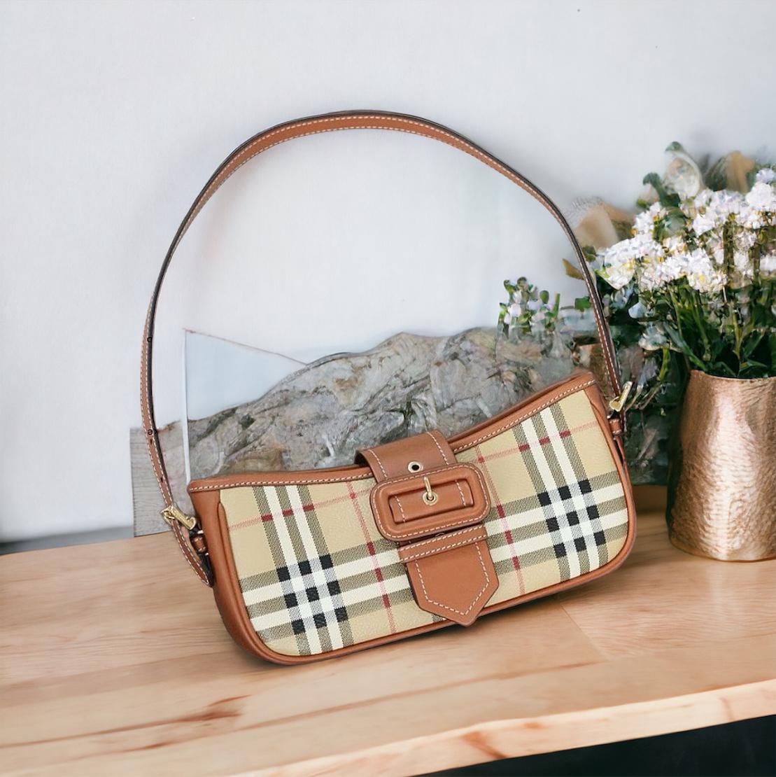 Burberry Check Signature Shoulder Bag (With Box) - TheLuxuryTag