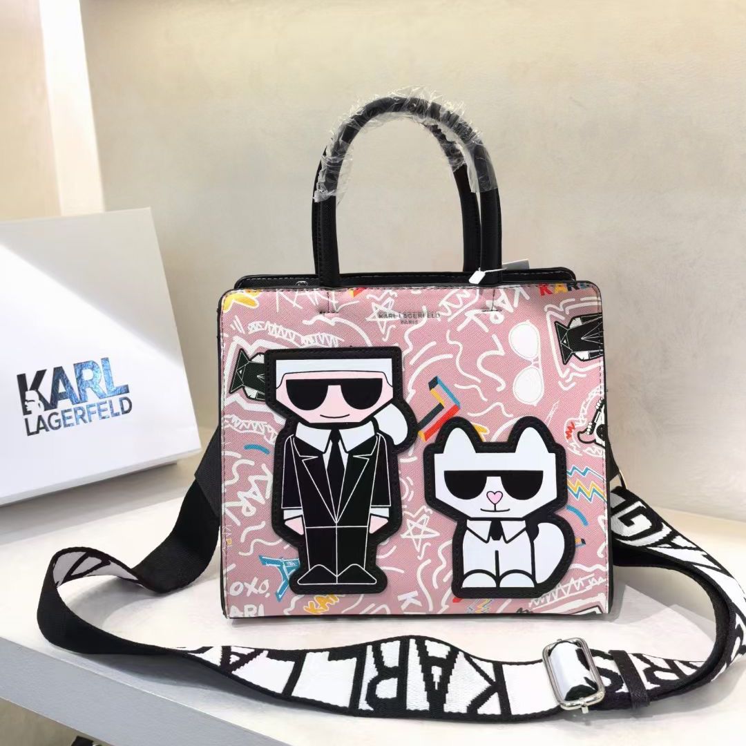 Karl Legarfeld Paris Maybelle Pink Handbag - TheLuxuryTag