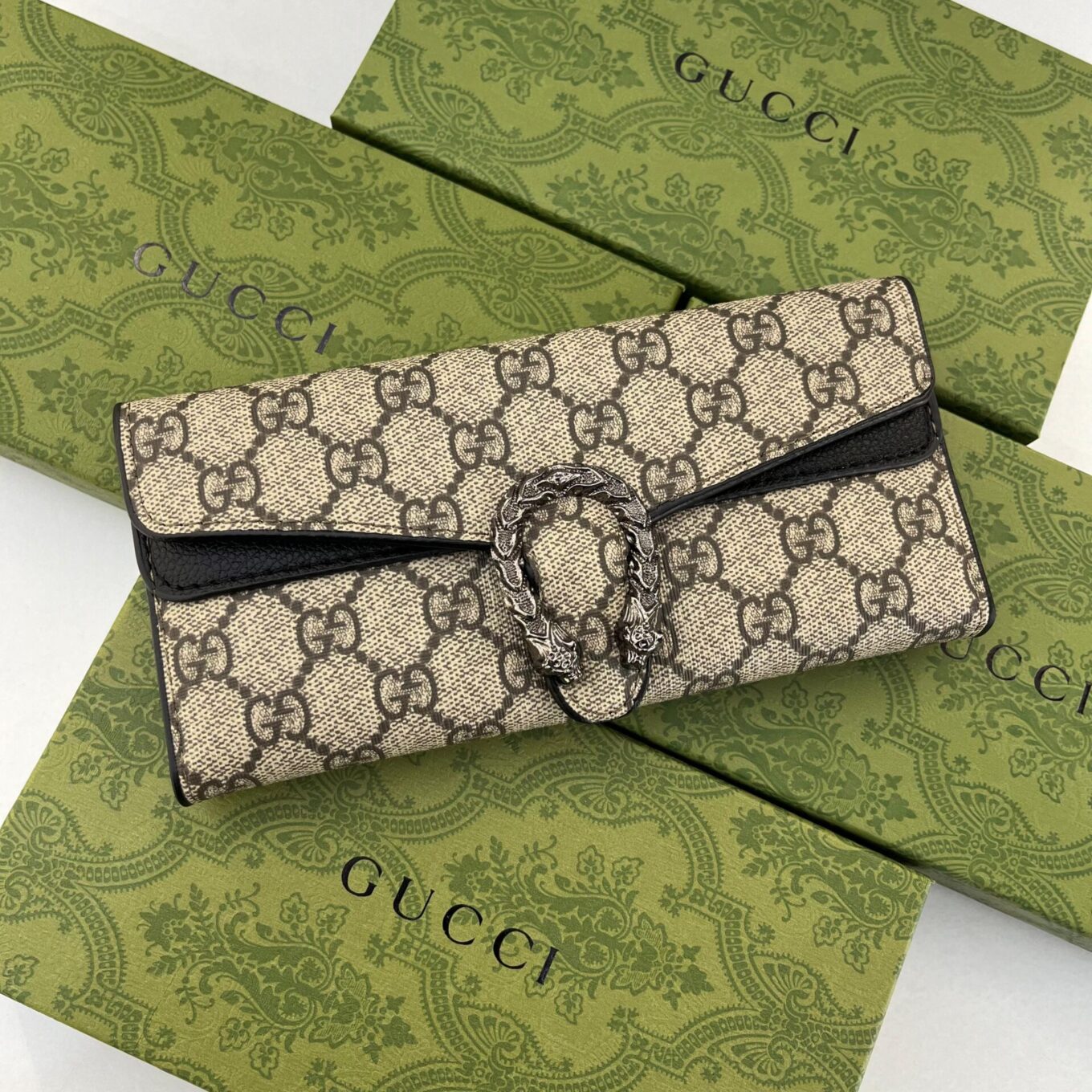 Gucci Dionysus Black Wallet - TheLuxuryTag