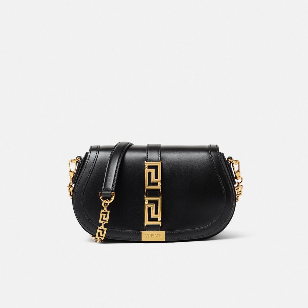 Versace Greca Goddess Black Shoulder Bag (With Box) - TheLuxuryTag