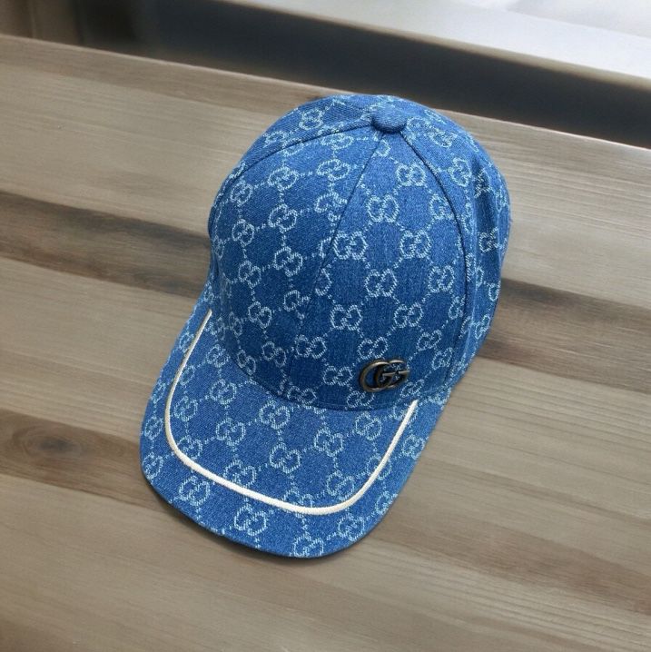 Gucci GG Denim Baseball Cap - TheLuxuryTag