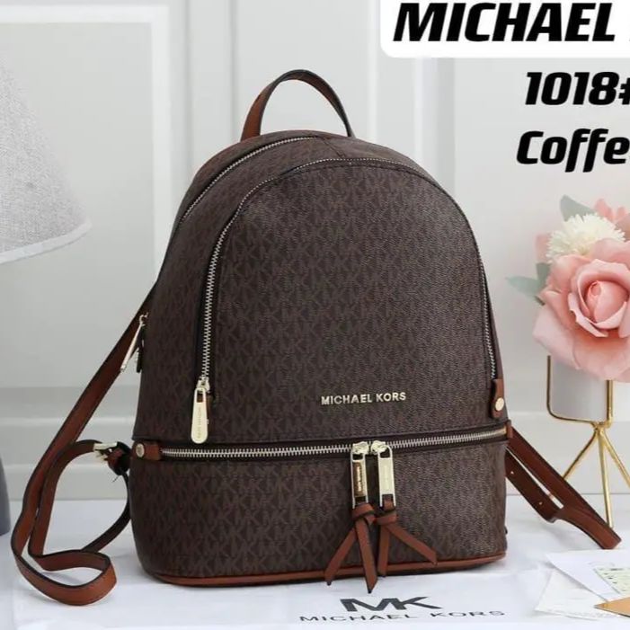 Michael Kors Rhea Coffee Backpack - TheLuxuryTag