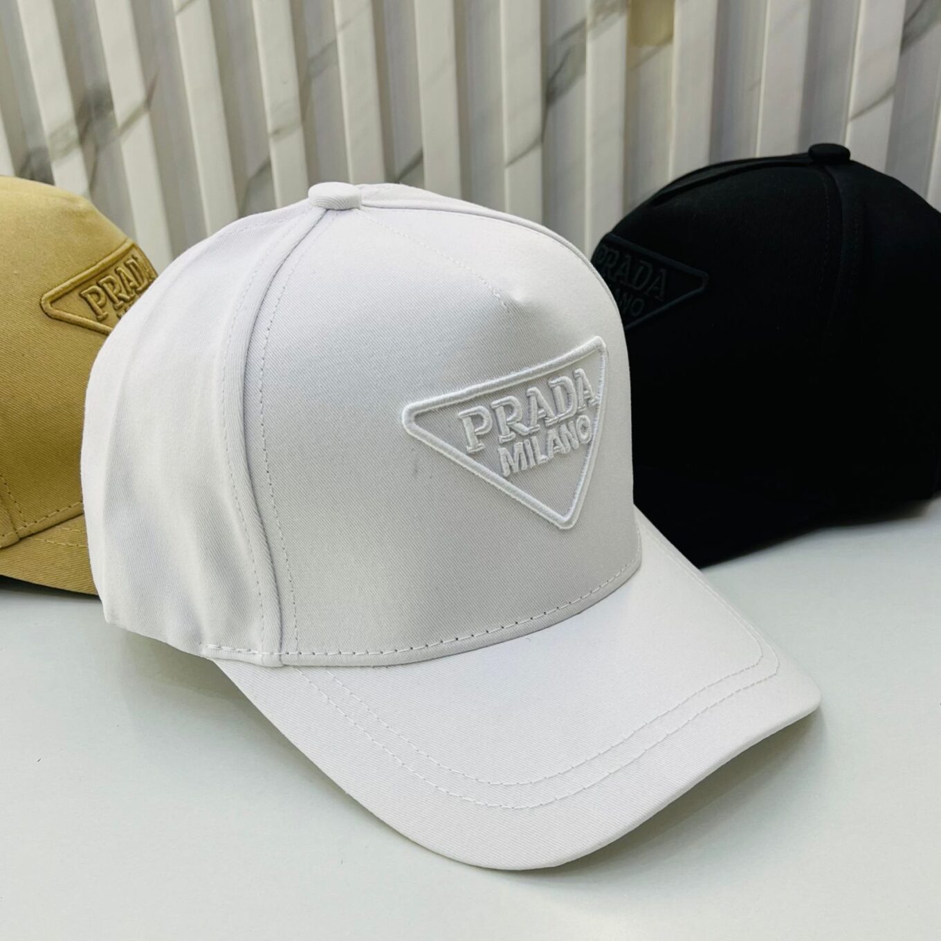 Buy Prada White Baseball Cap - Online
