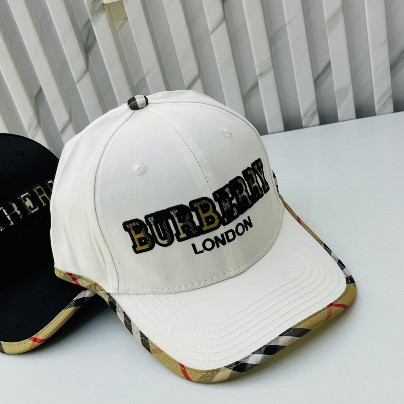 Burberry White Signature Baseball Cap - TheLuxuryTag