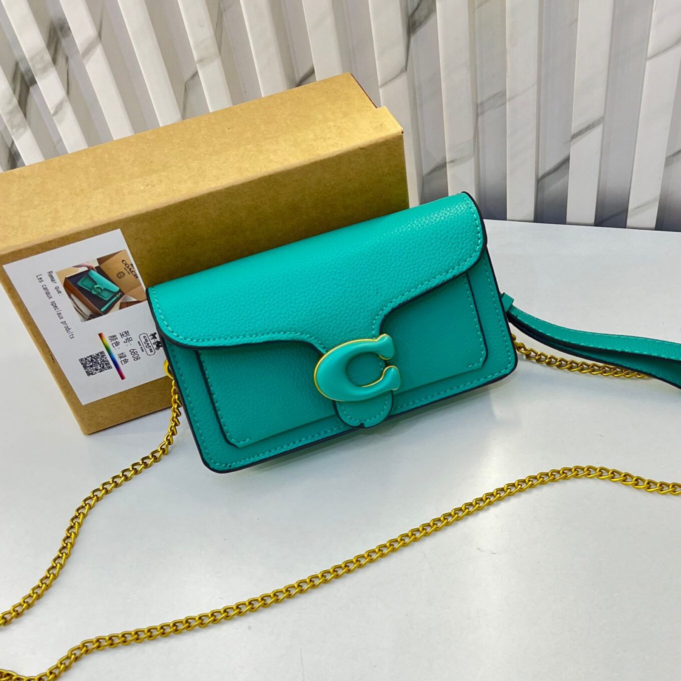 Coach Nolita 19 Light Green Small Sling Bag (With Box) - TheLuxuryTag