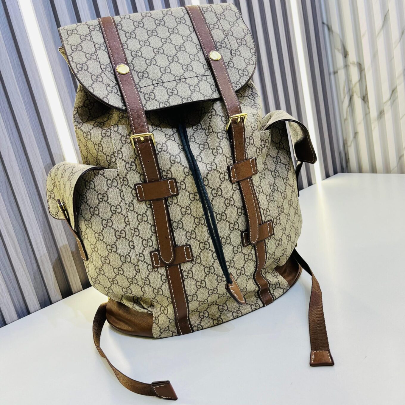 Gucci brown Color Travelling Backpack - TheLuxuryTag