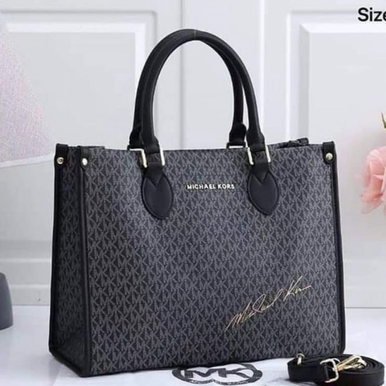 Michael Kors Black Signature Tote Bag - TheLuxuryTag