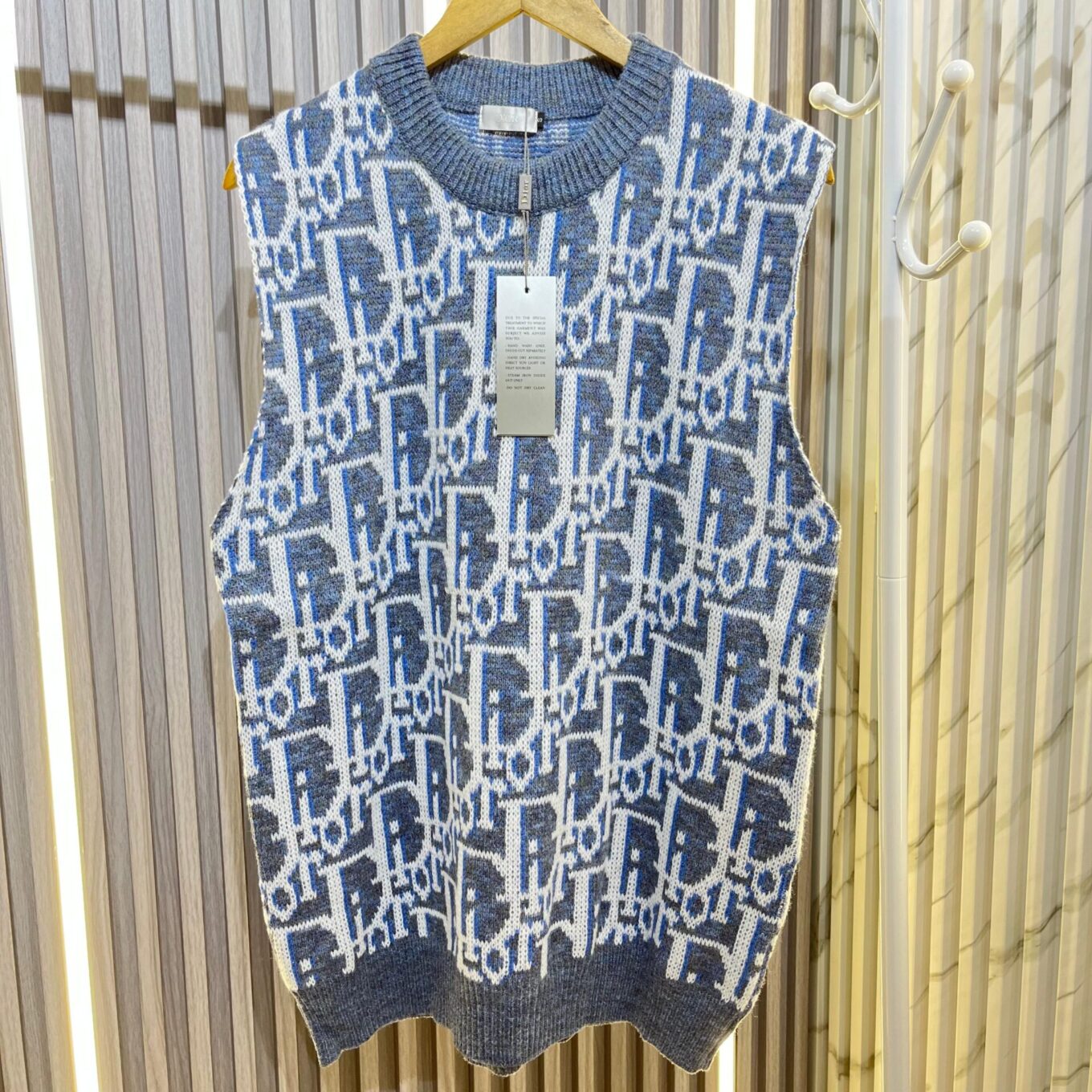 Christian Dior Monogram Knitted Sleeveless Warm Top - TheLuxuryTag