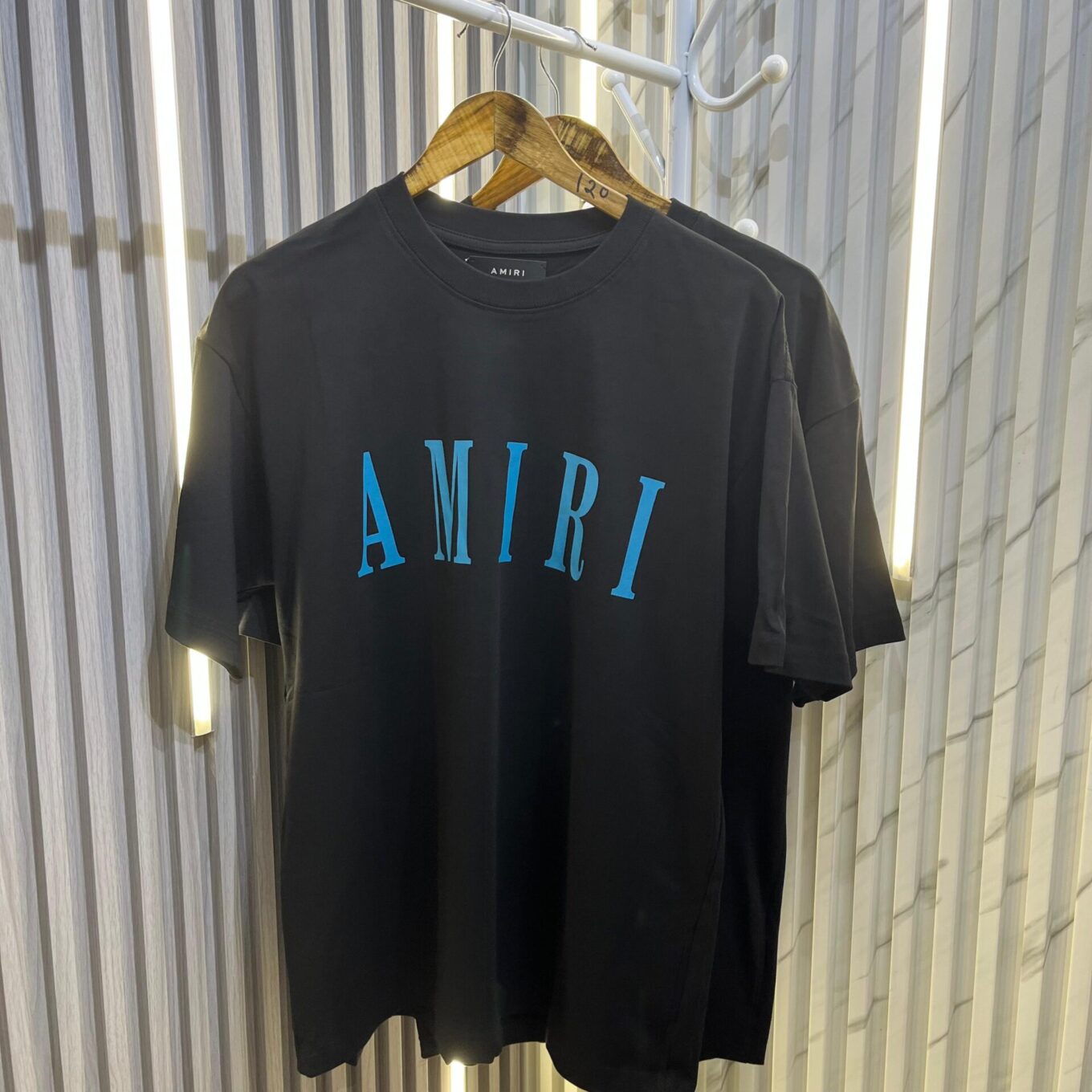 Amiri Classic Black Blue Oversized Tshirt - TheLuxuryTag