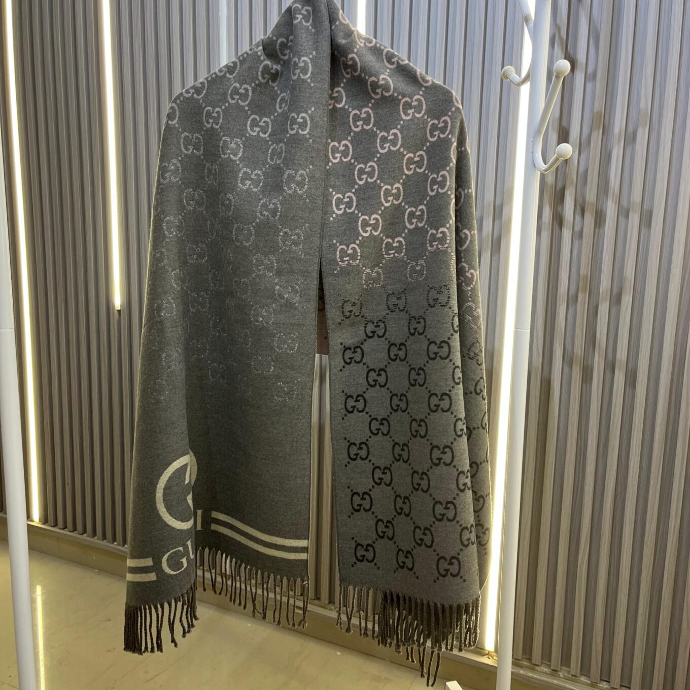 Gucci Grey Warm Stole - TheLuxuryTag