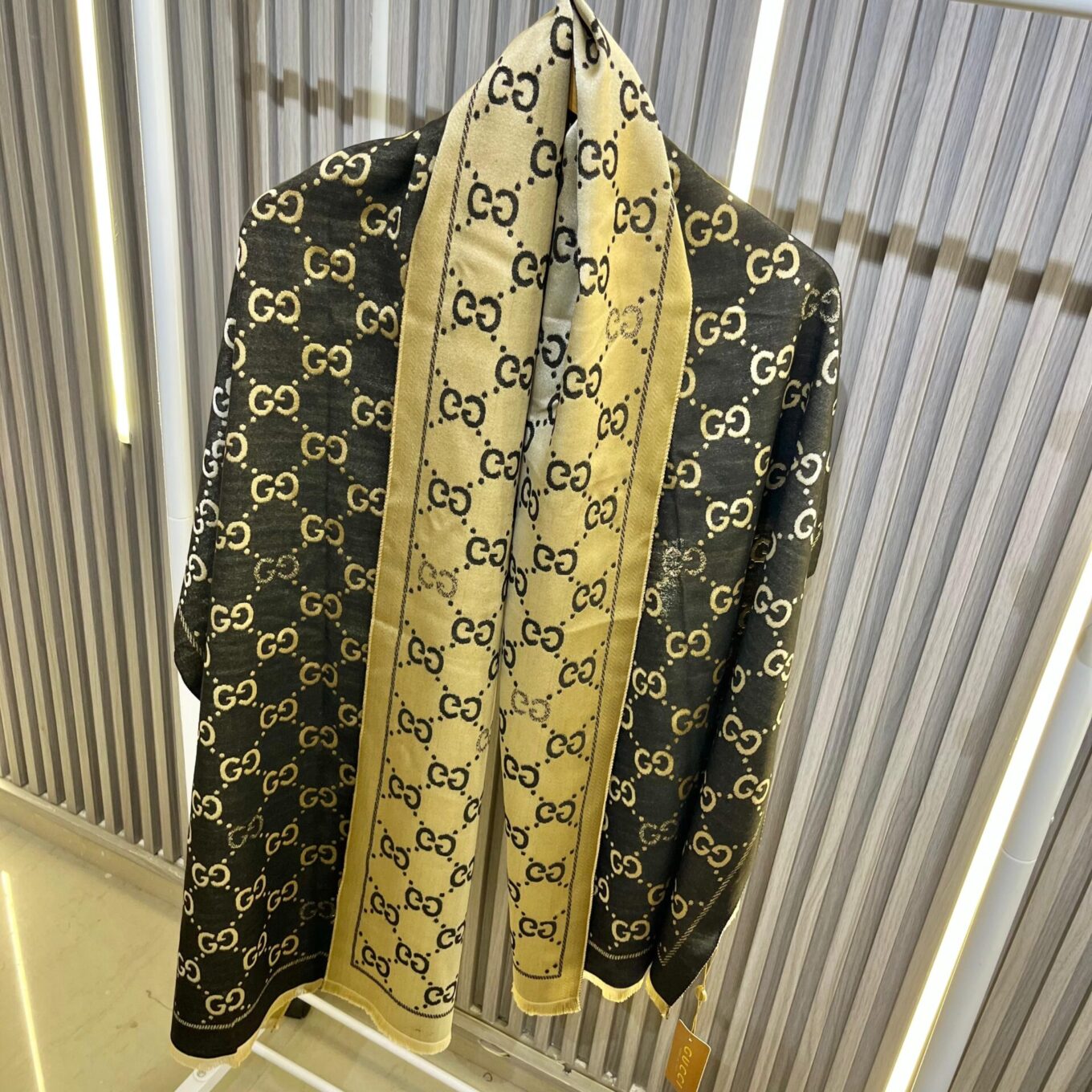 Gucci GG Black Stole (With Box) - TheLuxuryTag
