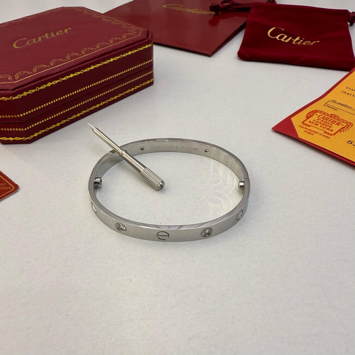 Cartier Silver Love Bracelet - TheLuxuryTag