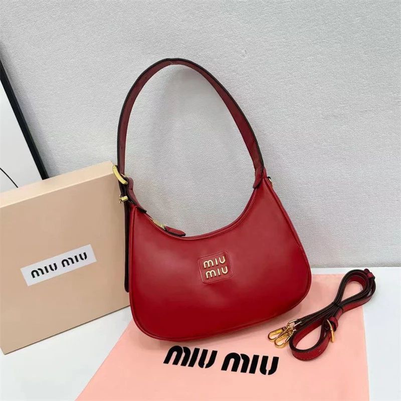 Miu Miu Red Hobo Shoulder Bag (With Box) - TheLuxuryTag