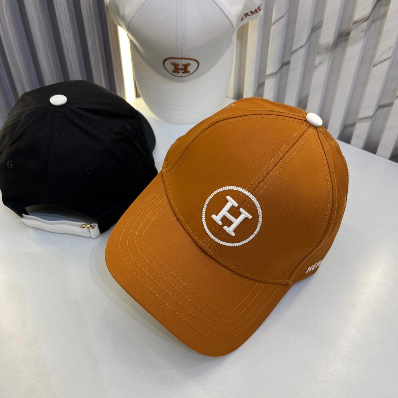 Hermes Orange Classic Baseball Cap - TheLuxuryTag