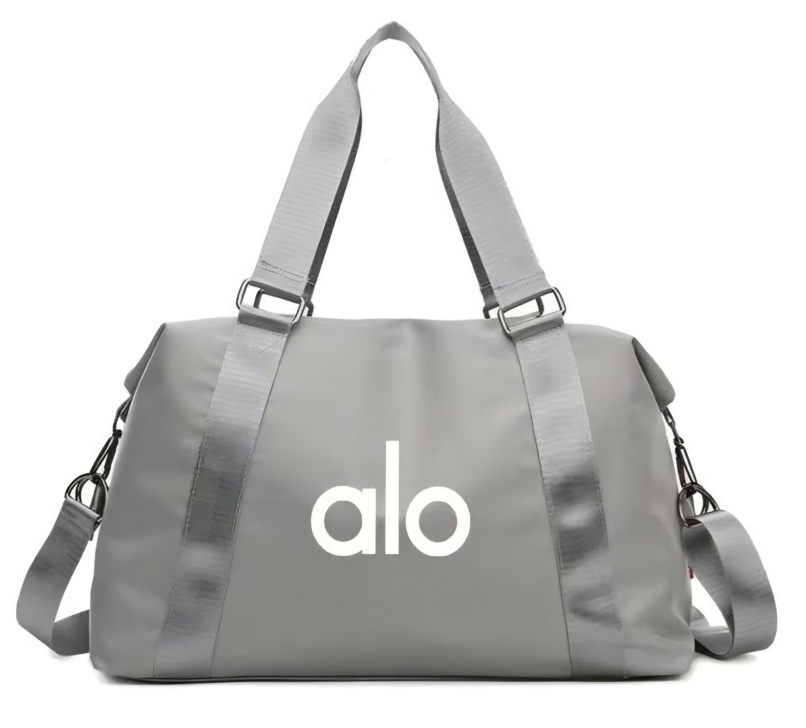 Alo Yoga Travel Nylon Grey Duffle - TheLuxuryTag