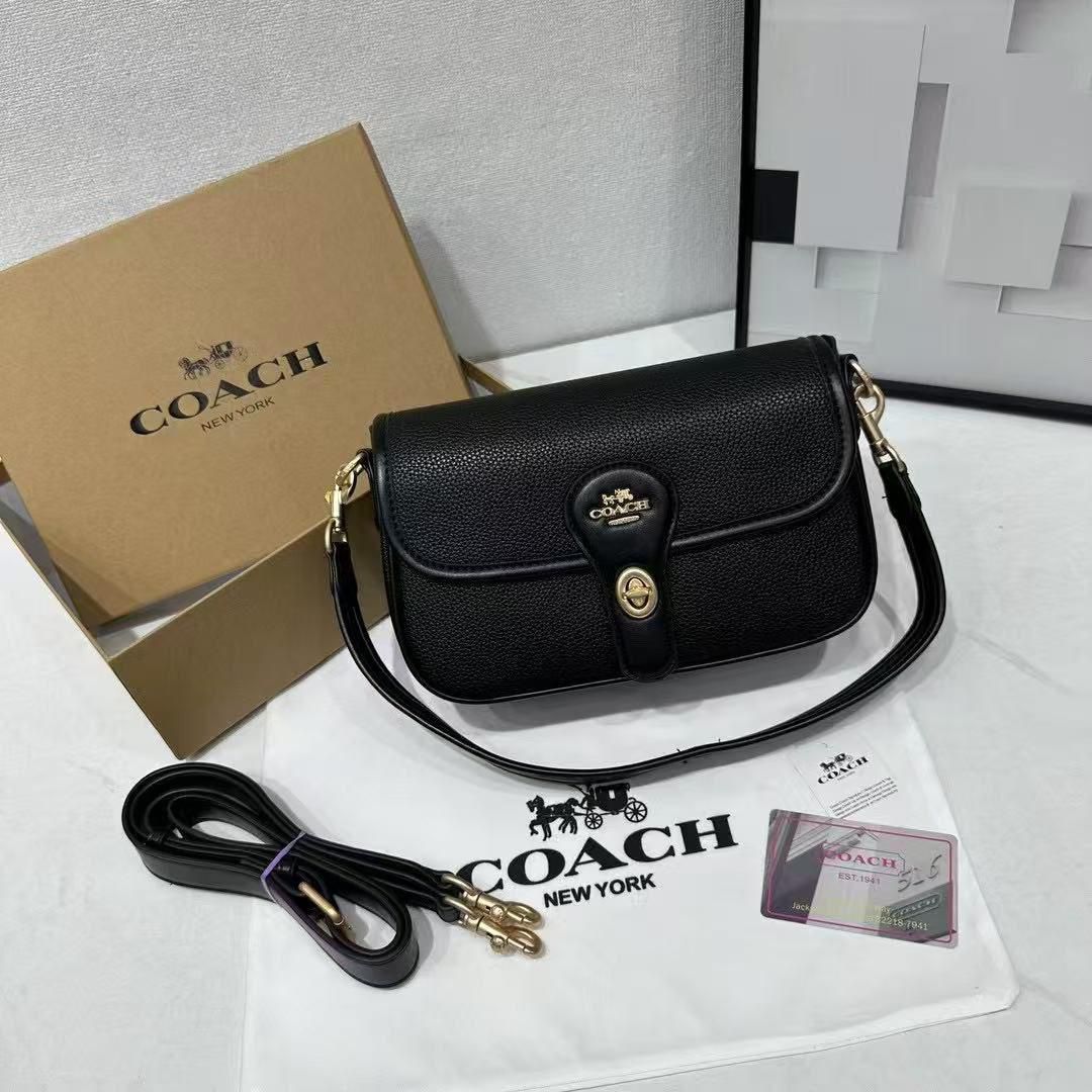 Coach Hadley Black Shoulder Bag (With Box) - TheLuxuryTag