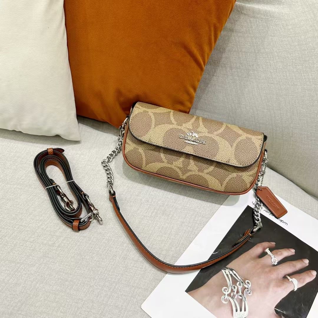 Coach Hailey Apricot Brown Shoulder Bag (With Box) - TheLuxuryTag