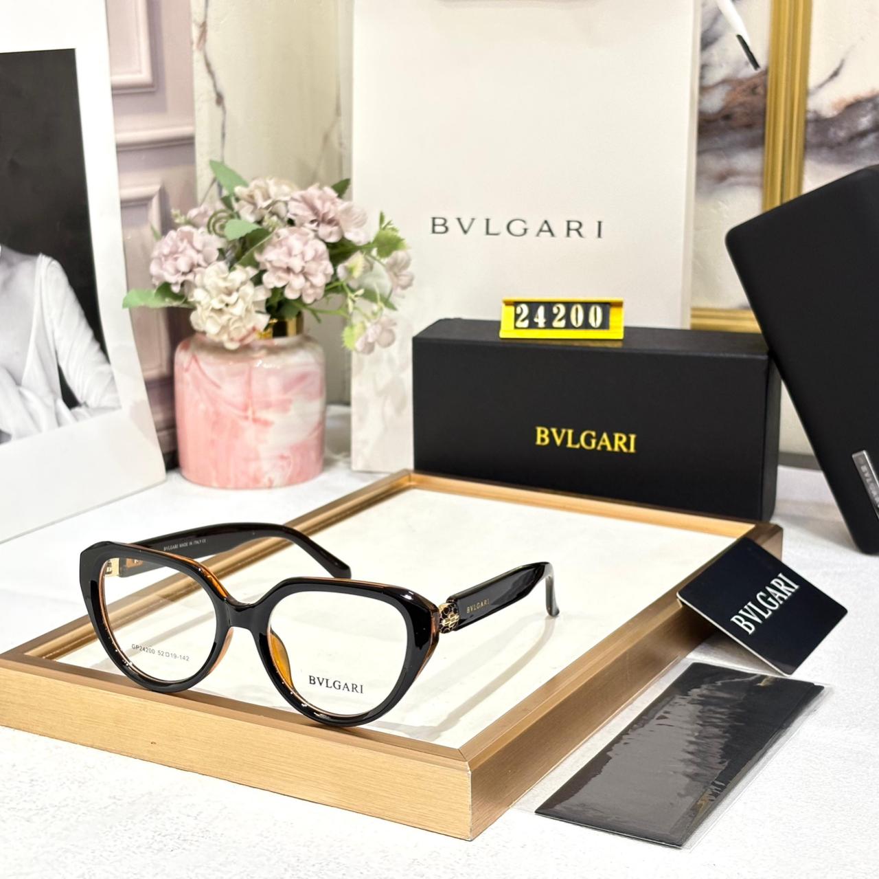 Bvlgari Omber Black Brown women’s Optical Frame - TheLuxuryTag